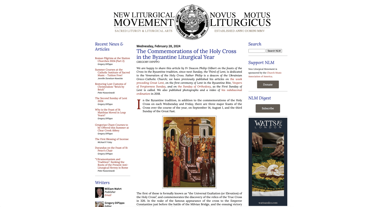 New Liturgical Movement | Catholic Young Adults