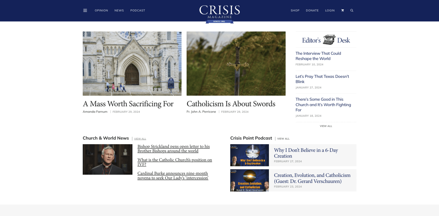 Crisis Magazine | Catholic Young Adults